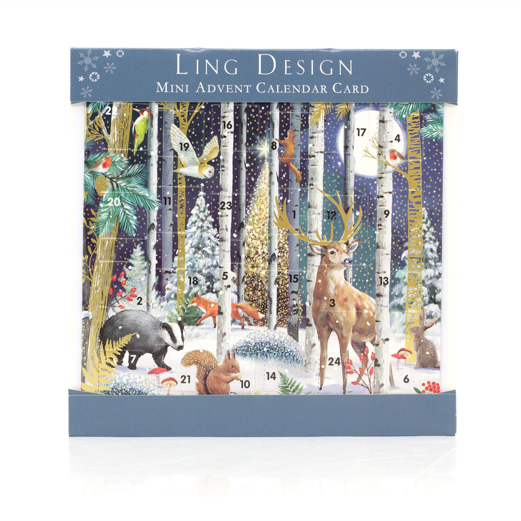 Magical Forest Christmas Advent Calendar Greetings Card | Door Advent ...