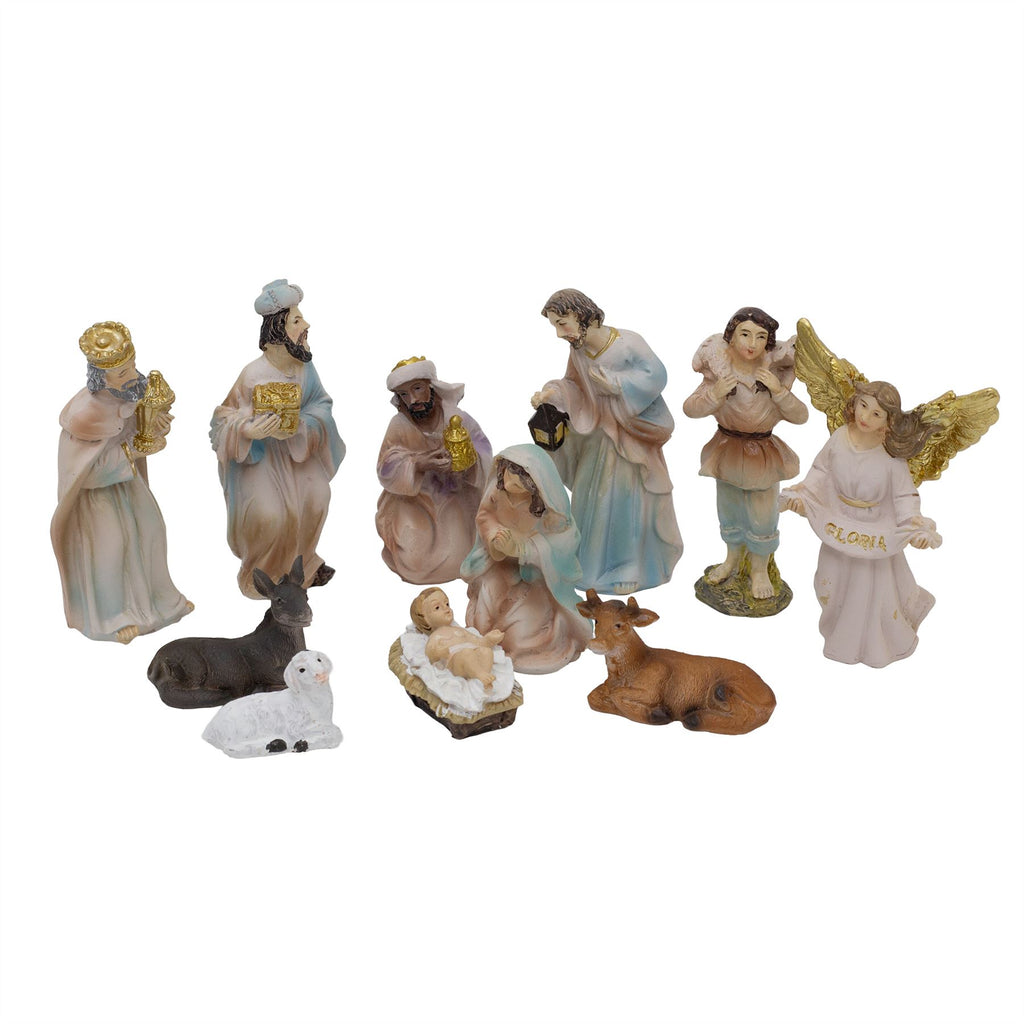 11-Piece Christmas Nativity Figurines | Traditional Holy Family Figure ...