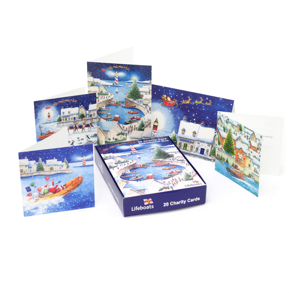 RNLI Charity Christmas Cards | Box of 20 Christmas Cards with 5 Design ...