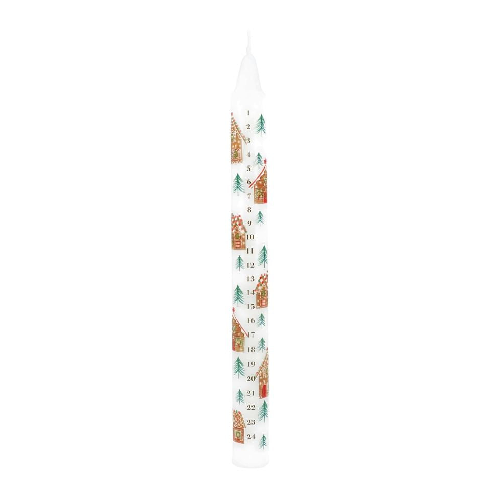 Gingerbread House Advent Candle | Numbered Christmas Countdown Candle ...