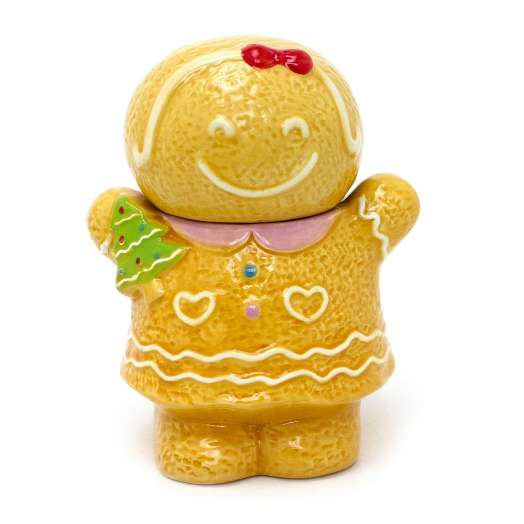 Gingerbread Girl Christmas Storage Jar | Festive Ceramic Kitchen Cooki ...