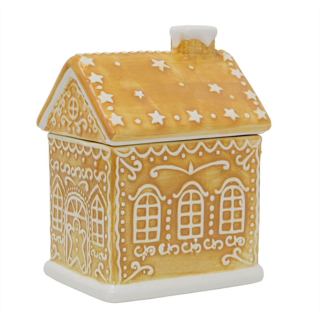 Gingerbread House Cookie Jar | Christmas Ceramic Biscuit Barrel with L ...