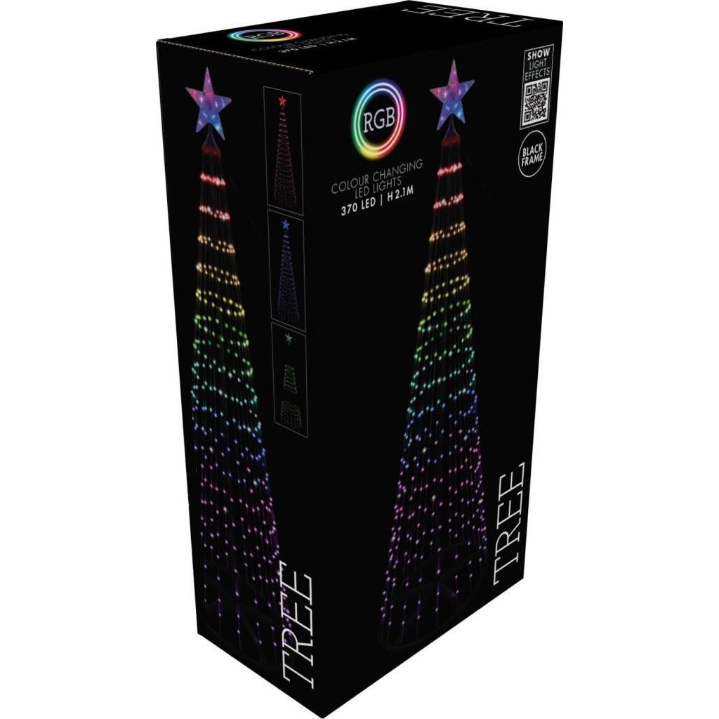 Multicolour LED Christmas Tree | Colour Changing Tree 370 RGB Lights U ...
