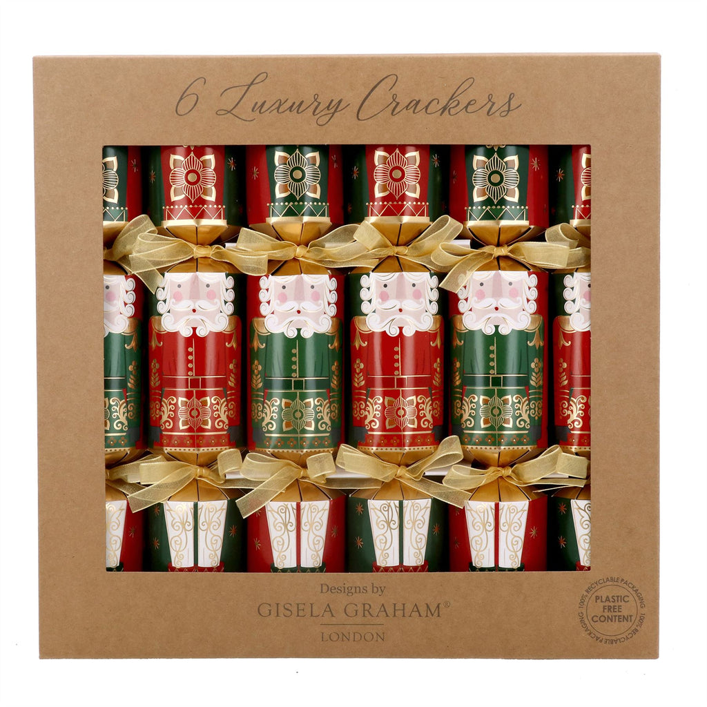 Box of 6 Nutcracker Christmas Crackers | Luxury Festive Family Cracker ...