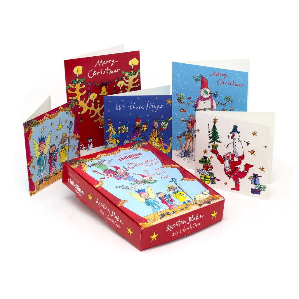 Pack of 20 Quentin Blake Charity Christmas Cards | Box with 5 Designs ...