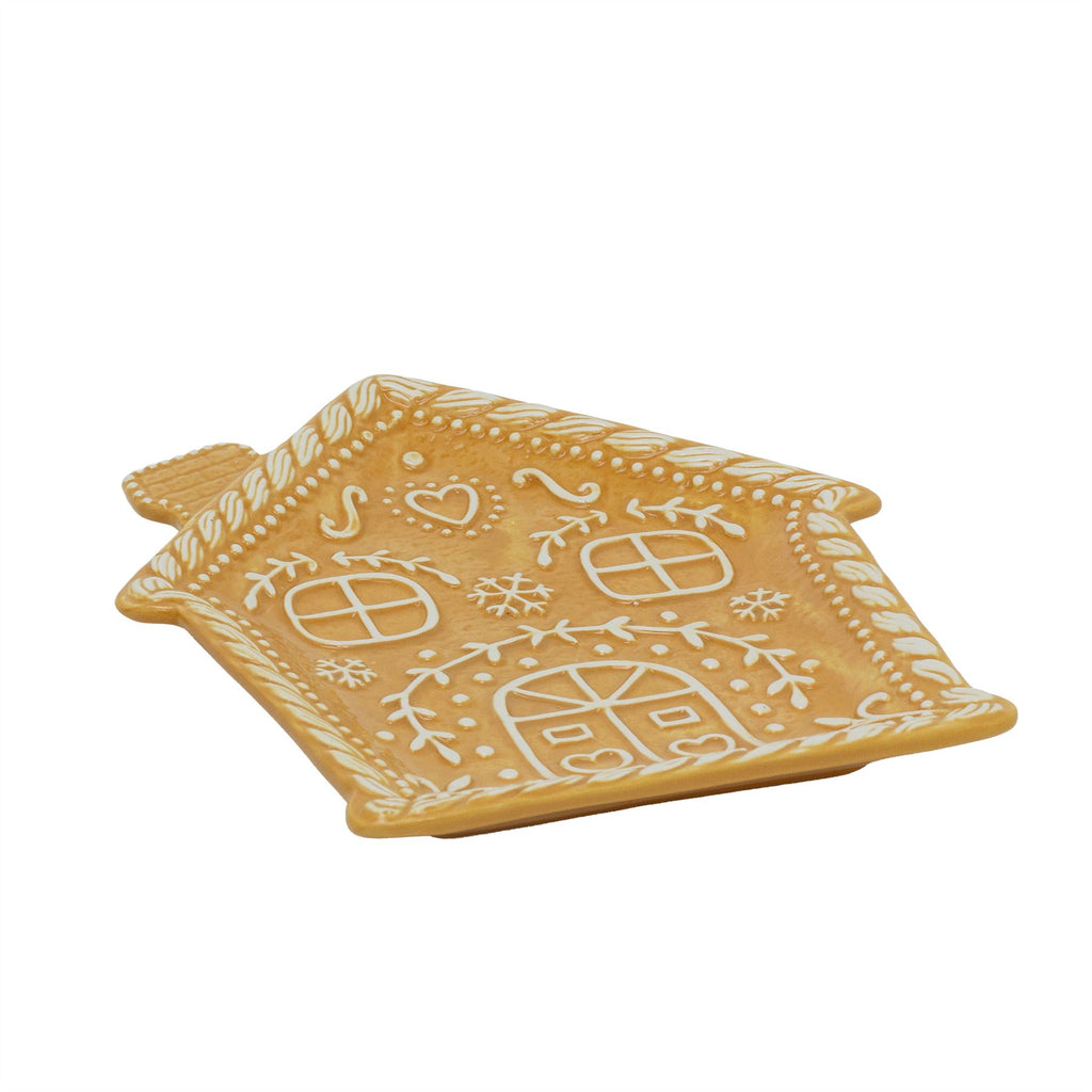 Gingerbread House Ceramic Serving Plate | Christmas Gingerbread Tablew ...